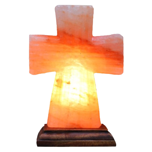 Himalayan Salt Cross Shape Lamp – Pink Salt Origins